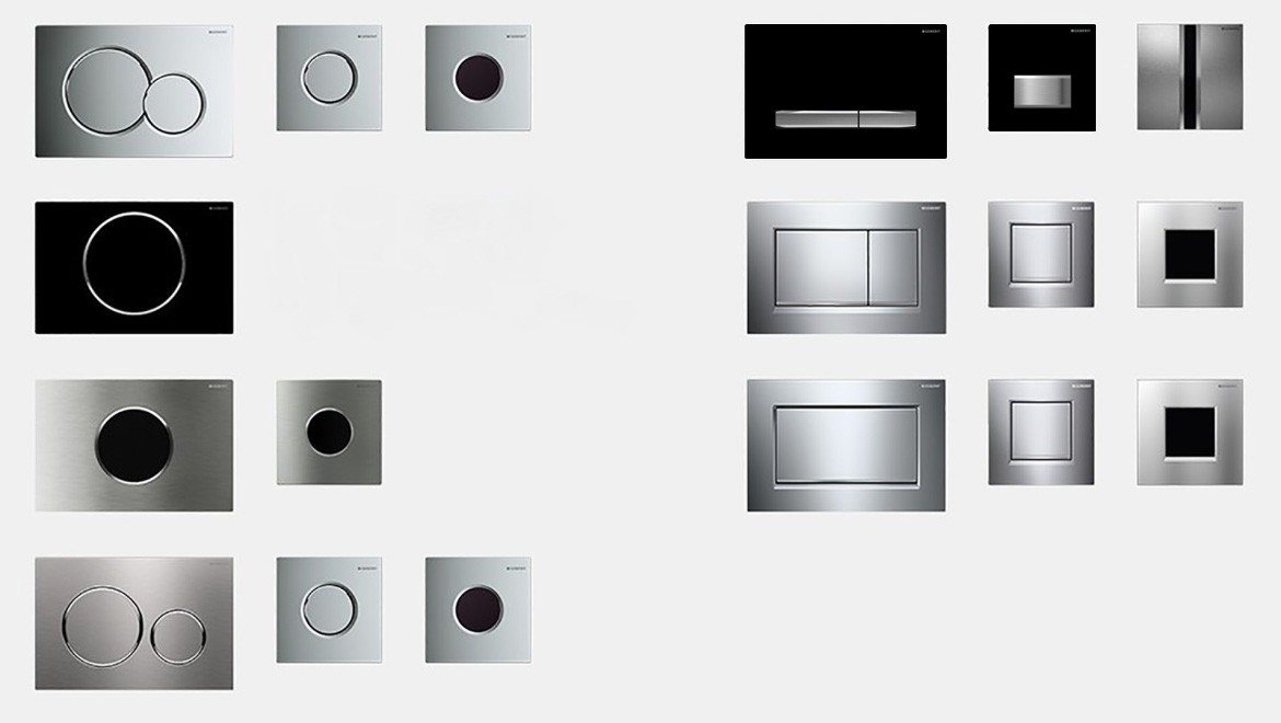 Geberit actuator plates, flush plates and WC flush controls | Geberit ...